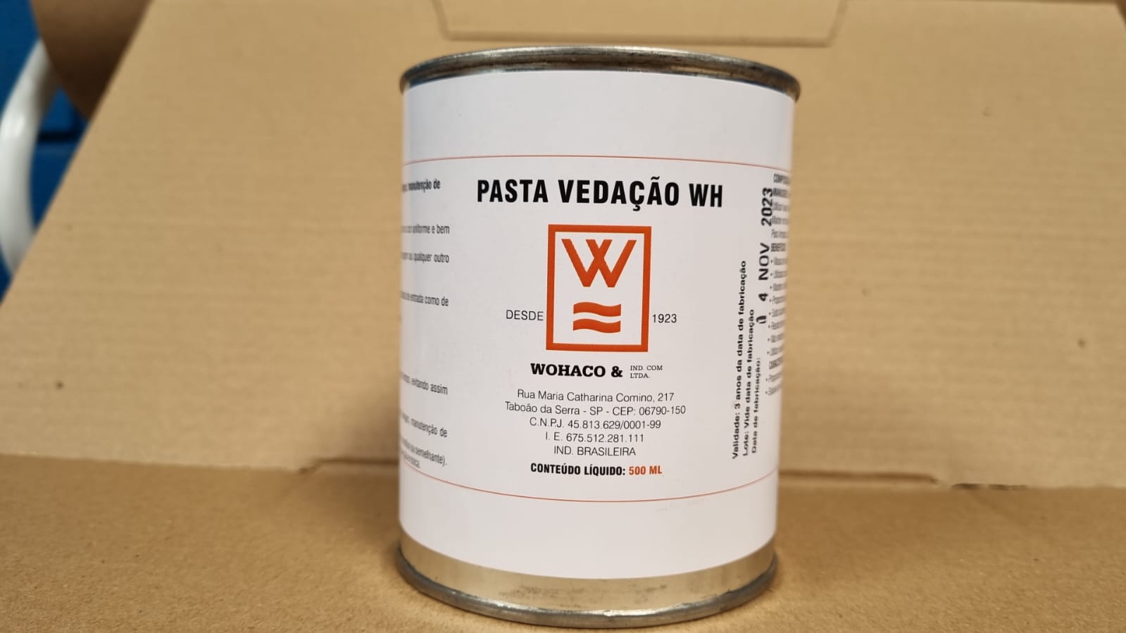 Pasta vedação WH - pote 500g - Wohaco